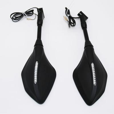 China Long-lasting Performance Universal Motorcycle Side Mirrors with Turn Signals Light for sale