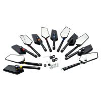 China Make Sample Pentagonal Rhombus Semi-CNC Universal Side Mirror for Motorcycle for sale