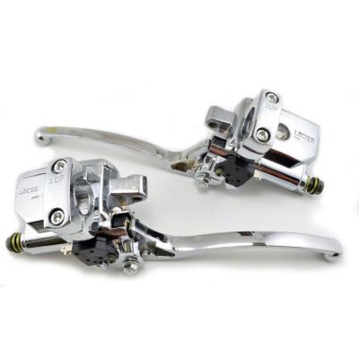 China Custom Universal 25mm Handlebar Motorcycle Brake and Clutch Master Cylinder in Chrome for sale