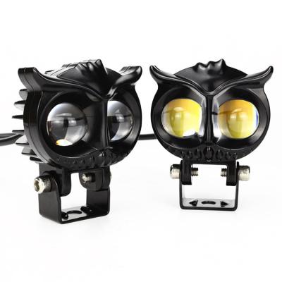 China 16W Dual Color LED Motorcycle Fog Light Head in Owl Design for Custom Modified Project for sale