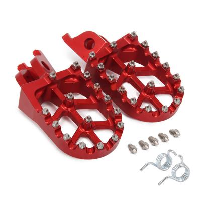China Custom CNC Aluminum Alloy Dirt Bike Moto Foot Pegs for Honda CR CRF 125 250 500 230 450R for sale