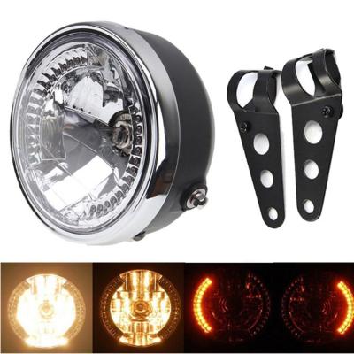 Cina Lampada a LED rotonda a bracciale nero per motocicletta per Harley Cafe Racer SEO Friendly in vendita
