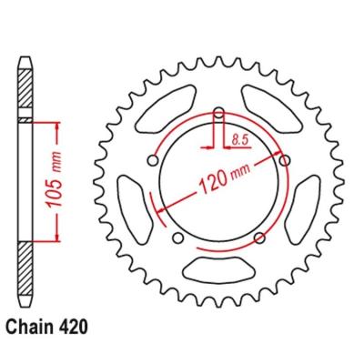 China Design Motorcycle Sprocket for Aprilia 50 MX SM RX Custom Steel 420 50T 51T Design for sale