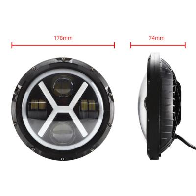 Cina Flare a LED di tipo H personalizzato da 7 pollici per motociclette Modifica Materiale PC in alluminio in vendita