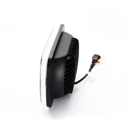 Cina 10-60V Voltaggio Custom Modificato 7 pollici 70W Quadratura LED Motociclo Far per Harley in vendita