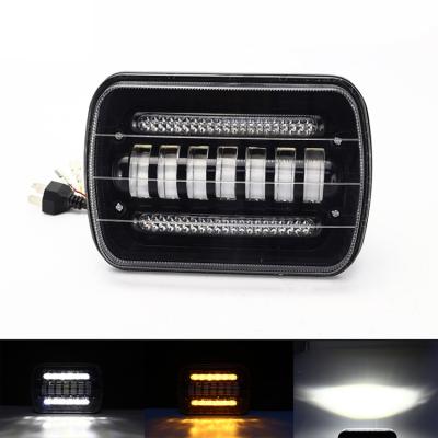 Cina 10-60V Voltaggio Custom Modificato 7 pollici 70W Quadratura LED Motociclo Far per Harley in vendita