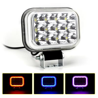 Cina Voltaggio 10-100V Modificato Angel Eyes Strobe Auxiliary Light 36W LED Motociclo Quadratura Far in vendita