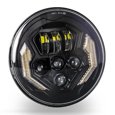 Cina 12V Scopo Sostituzione/riparazione Sistema di illuminazione rotonda per motociclette con fari a LED da 7 pollici in vendita