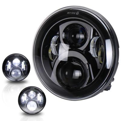 Cina Faretti universali a LED da 7 pollici per motociclette in alluminio stampato in vendita