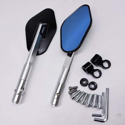 China Custom Red Convex Surface CNC Aluminium Octagonal Universal Side Mirror for Motorcycles for sale