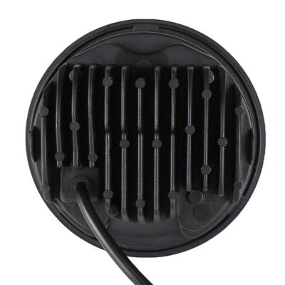 China 40W 5,75 polegadas LED Motorcycle farol com logotipo personalizado e acabamento preto / cromo à venda