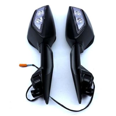 Cina Specchio laterale retrovisore nero con luci di segnale di svolta per Kawawsaki Ninja ZX10R in vendita