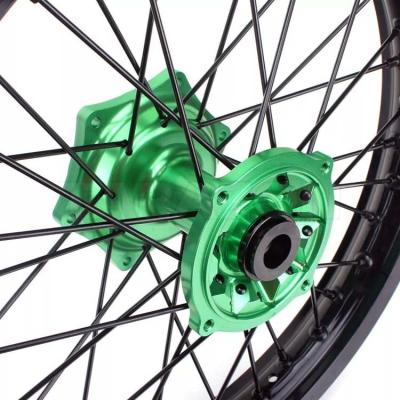 Κίνα Μπροστά 21*1.6 MX Dirt Bike Wheel Hub Rim Set για το Kawasaki KX250F KX450F Μαύρο δείγμα προς πώληση