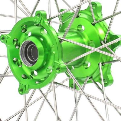 Κίνα Μπροστά 21*1.6 MX Dirt Bike Wheel Hub Rim Set για το Kawasaki KX250F KX450F Μαύρο δείγμα προς πώληση