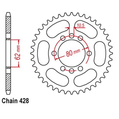 Cina Set di sprocket posteriori personalizzati per Yamaha XTZ 125 DT125 XT125 DT175 Scopo Sostituire/riparazione in vendita