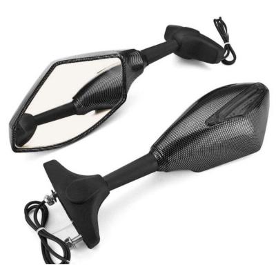 China Custom Motorcycle LED Turn Signal Rearview Side Mirrors Sample Make Sample with ABS for sale