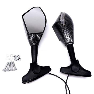 China Custom Motorcycle LED Turn Signal Rearview Side Mirrors Sample Make Sample with ABS for sale
