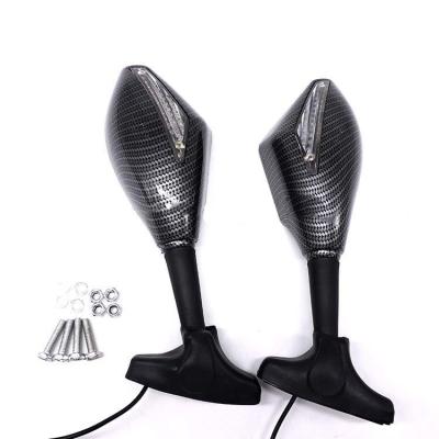 China Custom Motorcycle LED Turn Signal Rearview Side Mirrors Sample Make Sample with ABS for sale