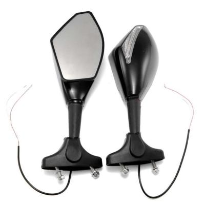 China Custom Motorcycle LED Turn Signal Rearview Side Mirrors Sample Make Sample with ABS for sale