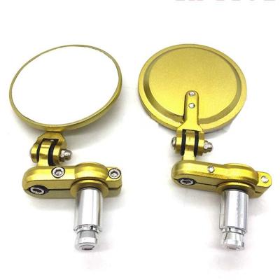 China Universal Motorcycle Side Mirror with Gold Aluminum Alloy Material and Folding Design for sale