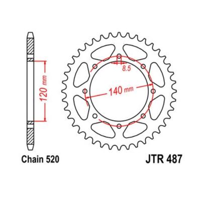 Cina Proiettile posteriore 43T per Kawasaki KLR650 KLX650 Efficienza e prestazioni migliorate in vendita