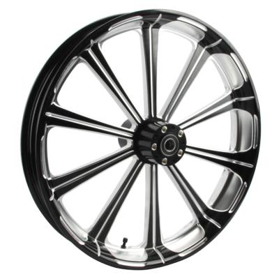 Cina 21 pollici Custom forgiato alluminio legata motocicletta cerchiera per Harley Nero campione di produzione in vendita