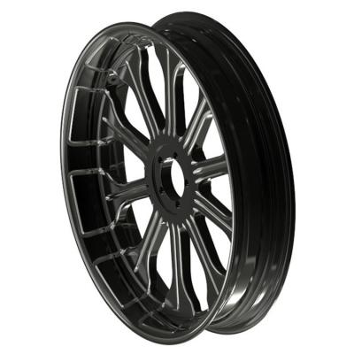Cina Nero 18 21 23 26 30 pollici motociclistico Forgiato Fuso di alluminio per Harley Rimpiazzare / Riparazione in vendita