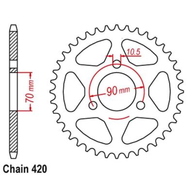 China Fit for Honda MB80 MT80 Motorcycle 43 Tooth Sprocket 420 Customized by OEM Maker for sale