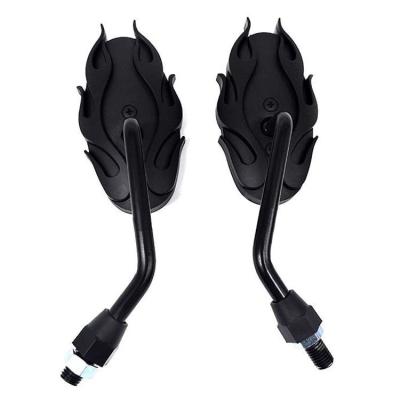 Cina 10.7*5.2cm Dimensioni in vetro Specchietti retrovisori in alluminio per motociclette con dettagli di fiamma in vendita