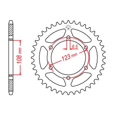 Cina Fare campione 420 40T motocicletta catena a ruote posteriori per Custom Aprilia 50 RS4 2T E4 in vendita