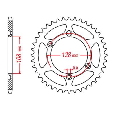 China Vervanging/reparatie Doel CNC motorfiets keten en tandwiel kits voor Suzuki DR-Z125 Te koop