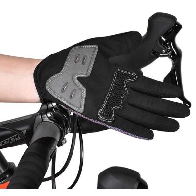 Cina Logo personalizzato Full Finger Microfiber Touch Screen Sport Guanti da bicicletta in vendita