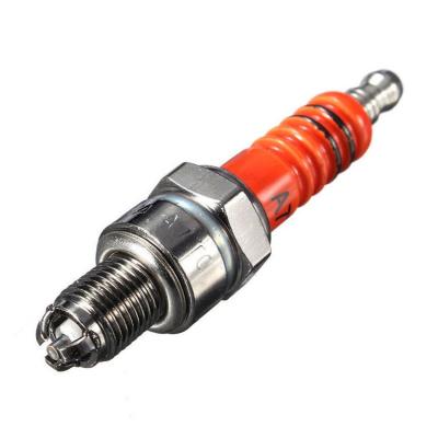 China Red Metal D8TC Three Electrode Spark Plugs for Motorcycles Suitable for sale