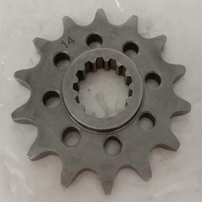 China Custom Steel 520 11-15T Motorcycle Front Sprocket voor KTM Off Road Duurzaam en stevig Te koop