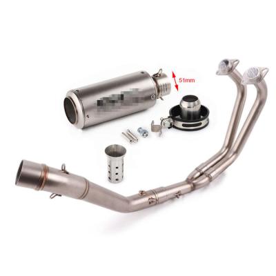 China Custom Carbon Fiber Logo Motorcycle Exhaust Muffler voor Yamaha YZF R3 R25 Performance Te koop