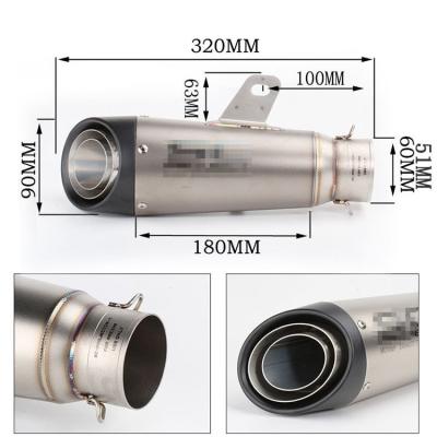 中国 カワサキ・ニンジャ250 400 Z650 カスタムデザイン用の60mm改造型オートバイ排気管 販売のため