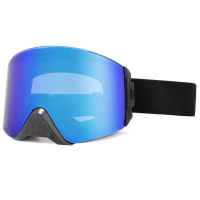 China Logo Customized Logo Removable Nose Guard Magnetic Heated Ski Goggles with Side Buckle for sale