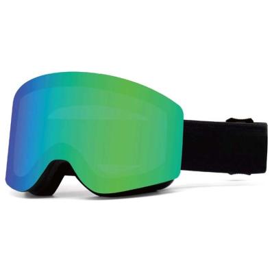 China Adjustable Anti Slip Elastic Strap Ski Goggles with Custom UV400 Cylindrical Lens for sale