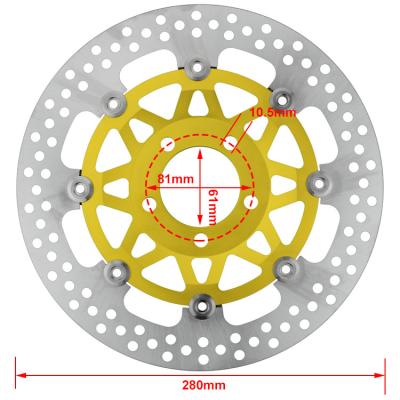 Cina Disco freno fluttuante anteriore personalizzato da 280 mm per Kawasaki KR 250 KR-1 Top Performance in vendita