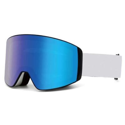 China Adjustable Anti Slip Elastic Strap Ski Goggles for Custom Magnetic Snow Glasses for sale