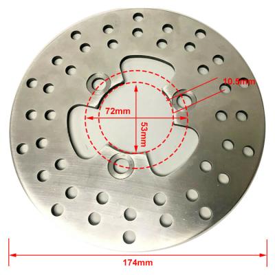Cina Ricambio rotore del disco freno anteriore 174 mm per Honda TRX250R TRX400 TRX450R ATV posizione in vendita