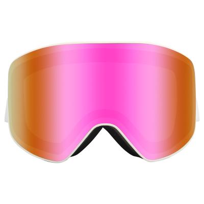 China Polycarbonate Adult Ski Goggles with Customizable Frameless Design and Cylindrical Lens for sale