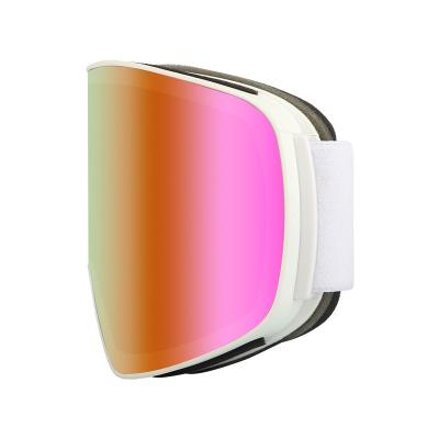 China Polycarbonate Adult Ski Goggles with Customizable Frameless Design and Cylindrical Lens for sale