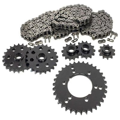 Cina 520 ATV Set di catena e di sprocket adatto a Polaris 400 4 x 4 W9140 colore personalizzato dorato in vendita