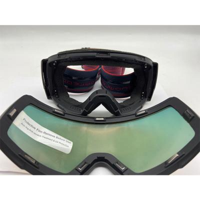 China Custom Logo Double Anti-Fog UV400 Prescription Ski Goggles Magnetic Polycarbonate Design for sale