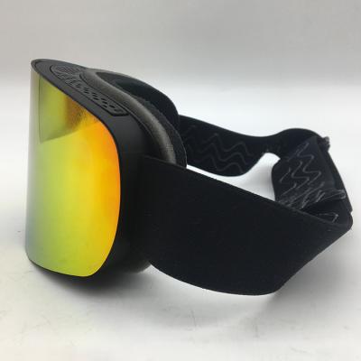China 3 Layers High Density Foam Orange Customizable Ski Snow Goggles for Men and Women for sale