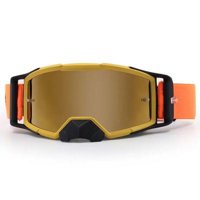 China Impact Resistant Motocross Goggles with UV400 Protection and Adjustable Elastic Strap for sale