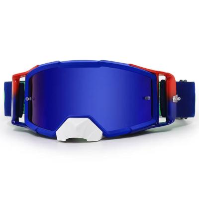 China Impact Resistant Motocross Goggles with UV400 Protection and Adjustable Elastic Strap for sale
