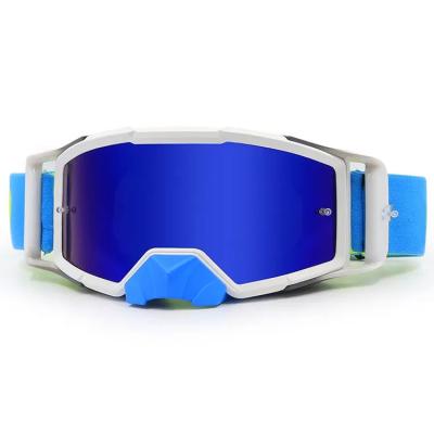 China Impact Resistant Motocross Goggles with UV400 Protection and Adjustable Elastic Strap for sale
