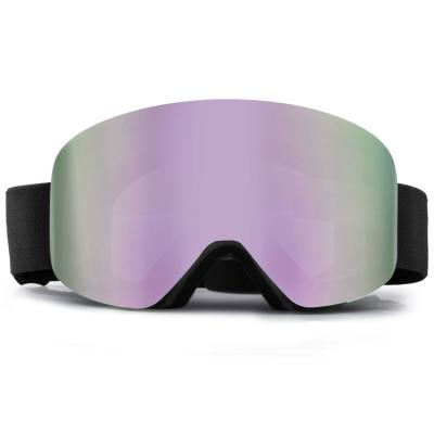 China Applicable Scene Customized Anti-fog UV400 Frameless Magnetic Ski Goggles for Skiing for sale
